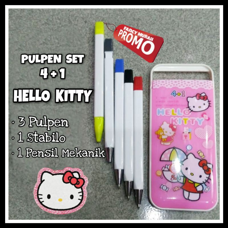 HELLO KITTY PEN SET 4 + 1 | Shopee Philippines
