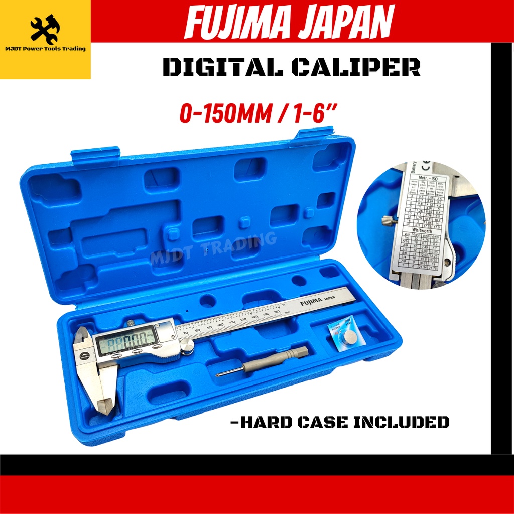 FUJIMA Digital Caliper 0-150mm /0-6'' (FT-DC150) | Shopee Philippines