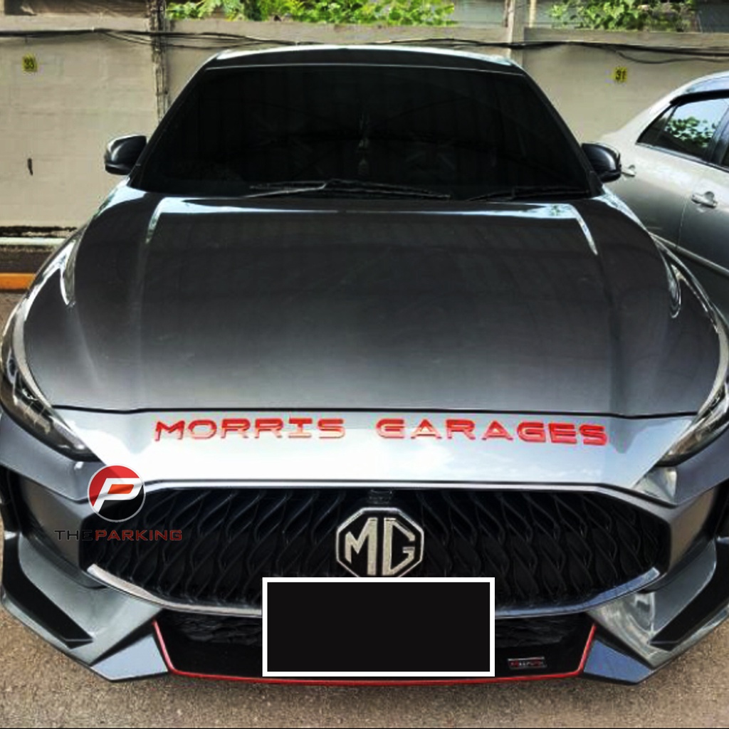 Logo Lettering Embossed Hood GARAGES Red Color Compatible With All MG ...