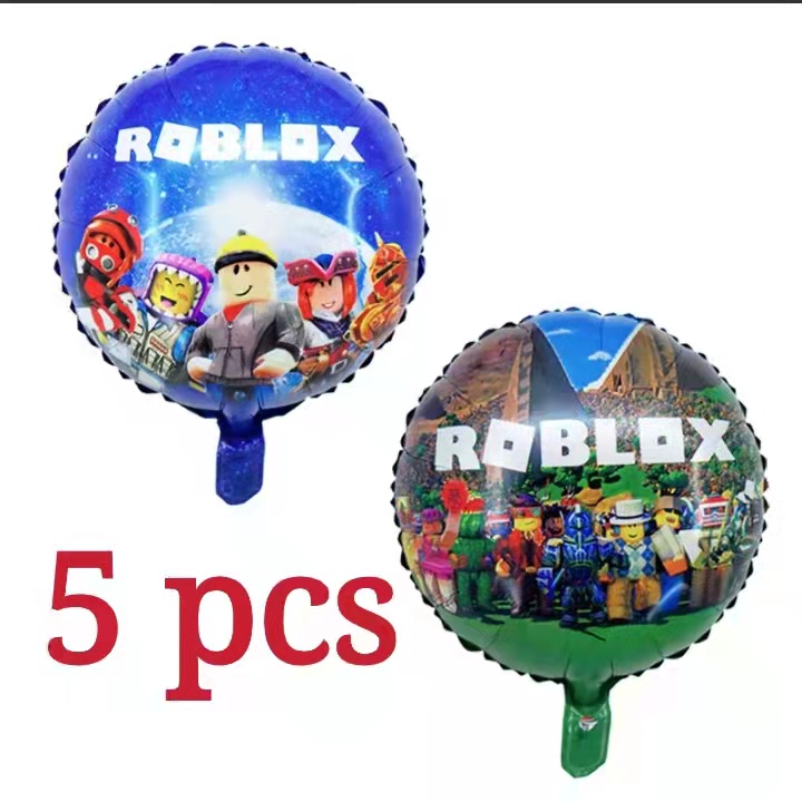 18 inches Round INS style Blue Roblox theme happy birthday party ...
