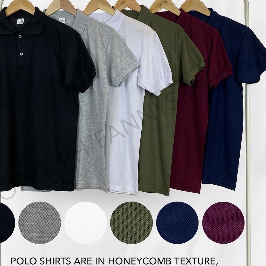 Unisex Plain Polo Shirt | Softex Whistler | Honeycomb | Black Gray ...