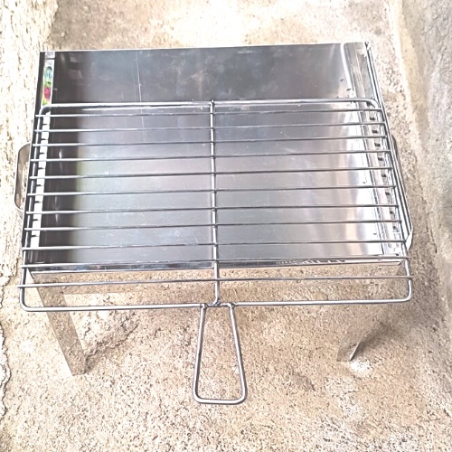 UCHN STAINLESS IHAWAN WITH STAND 15X12 INCHES,PORK BARBEQUE FISH ...