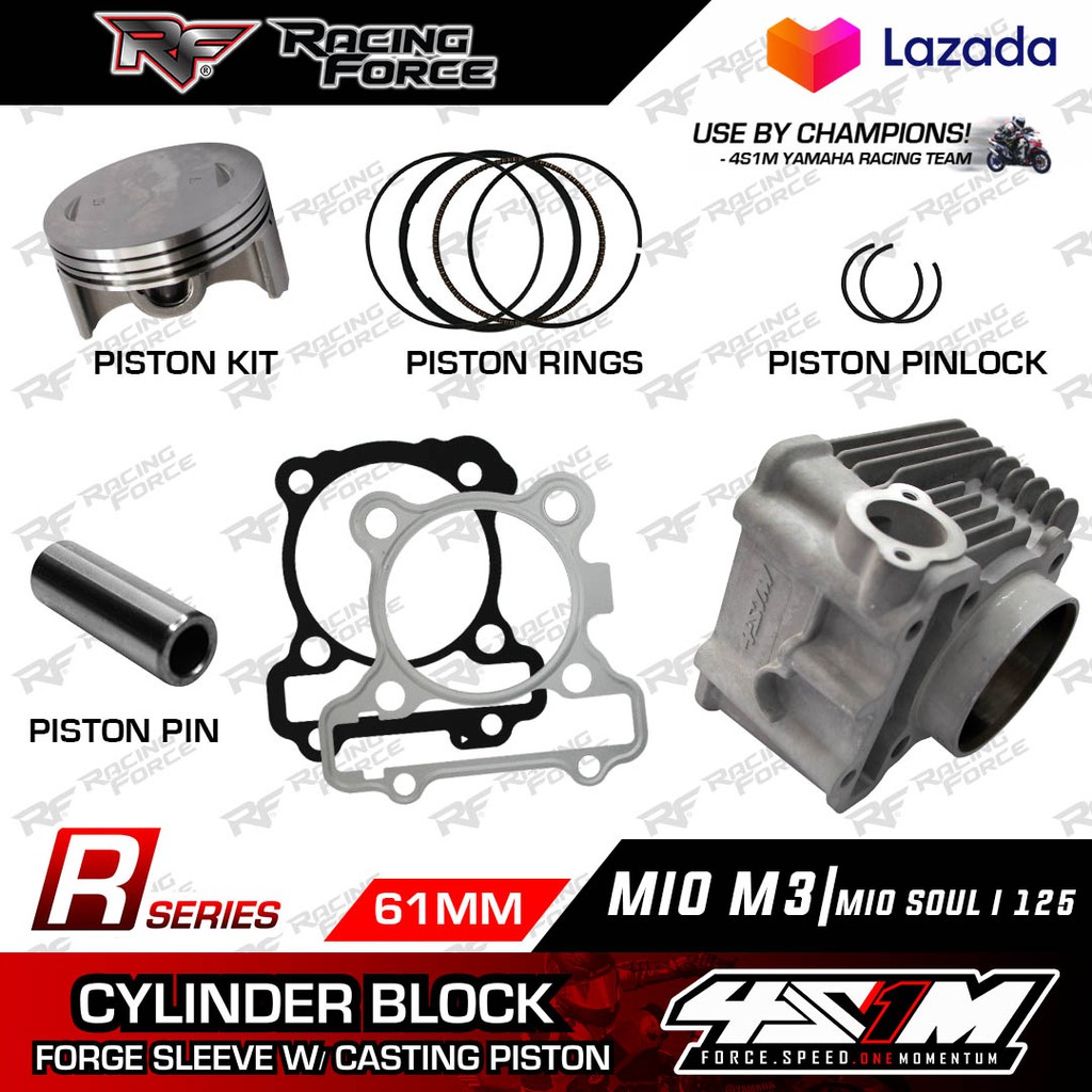 4S1M CYLINDER BLOCK CHROMEBORE MIO M3 (61MM/59MM/63MM) | Shopee Philippines
