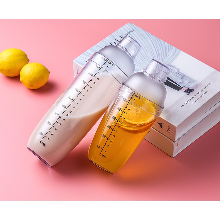 350ml-1L Resin Shaker Iced Coffee Maker Drink Mixer with Scale Chiwanji Dinnerware | Shopee ...