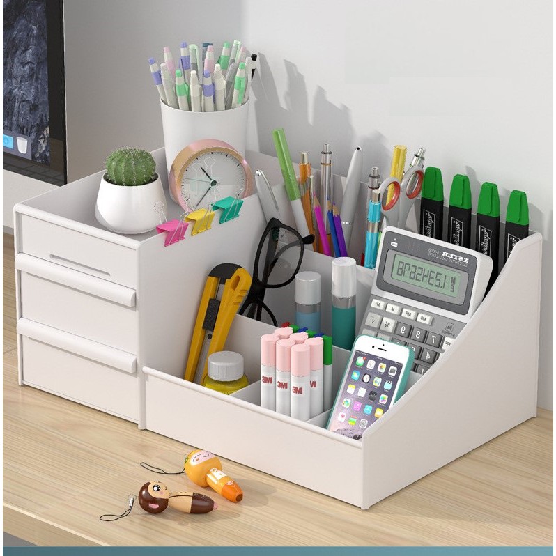 Cosmetic Table Top Organizer with Drawers/ Storage Serbaguna | Shopee ...
