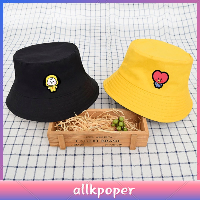 KPOP BT21 Bucket Hat Korean Version Fisherman Hat BTS Trendy Casual Hat ...