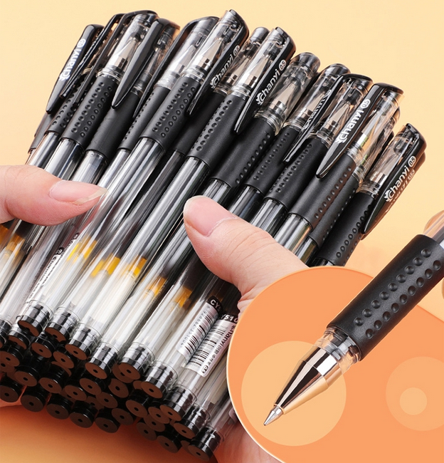 Oumi Pen 12pcs Lex 0.5mm black bullet neutral gel pen ballpen | Shopee ...