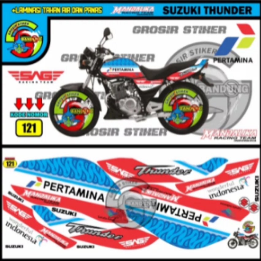 Suzuki Thunder striping decal Sticker, variations of the suzuki Thunder ...