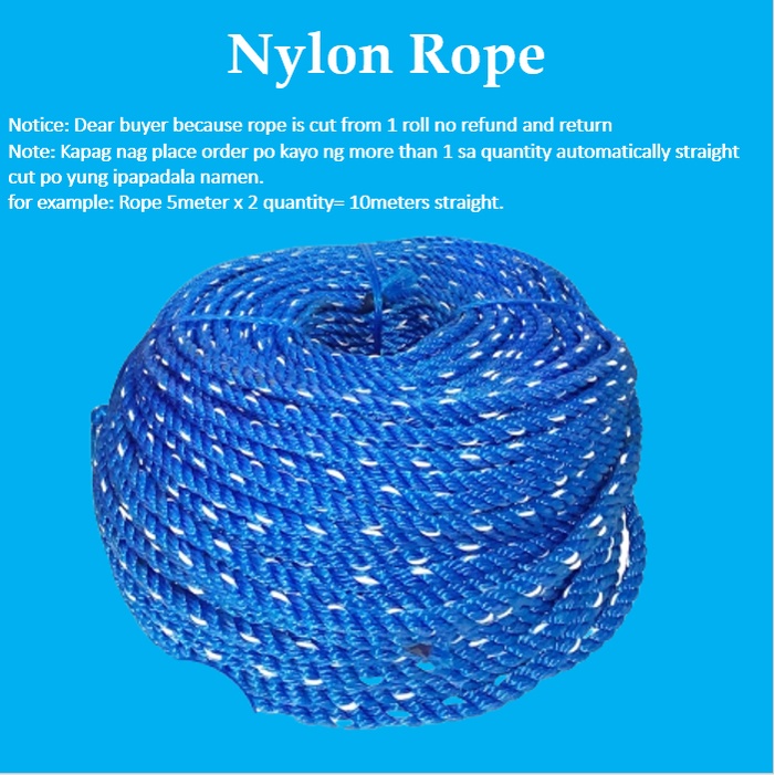 Toyu Nylone Rope 5meters 4mm 6mm 8mm | Shopee Philippines