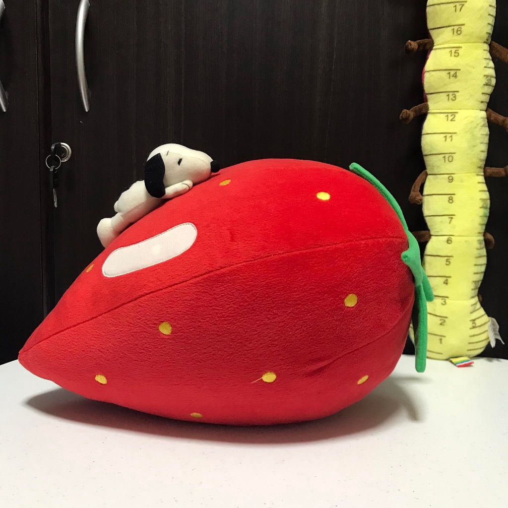 Snoopy Strawberry Stuffed Toy Preloved | Shopee Philippines