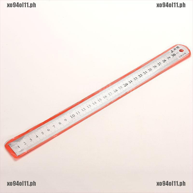 [xo→COD]30cm Stainless Metal Ruler Metric Rule Precision Double Side ...