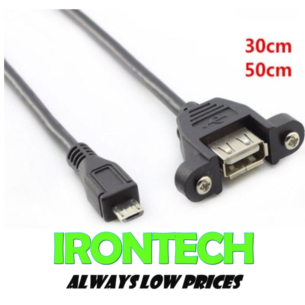 Micro b male 5 pin to USB A 2.0 female extension cable | Shopee Philippines