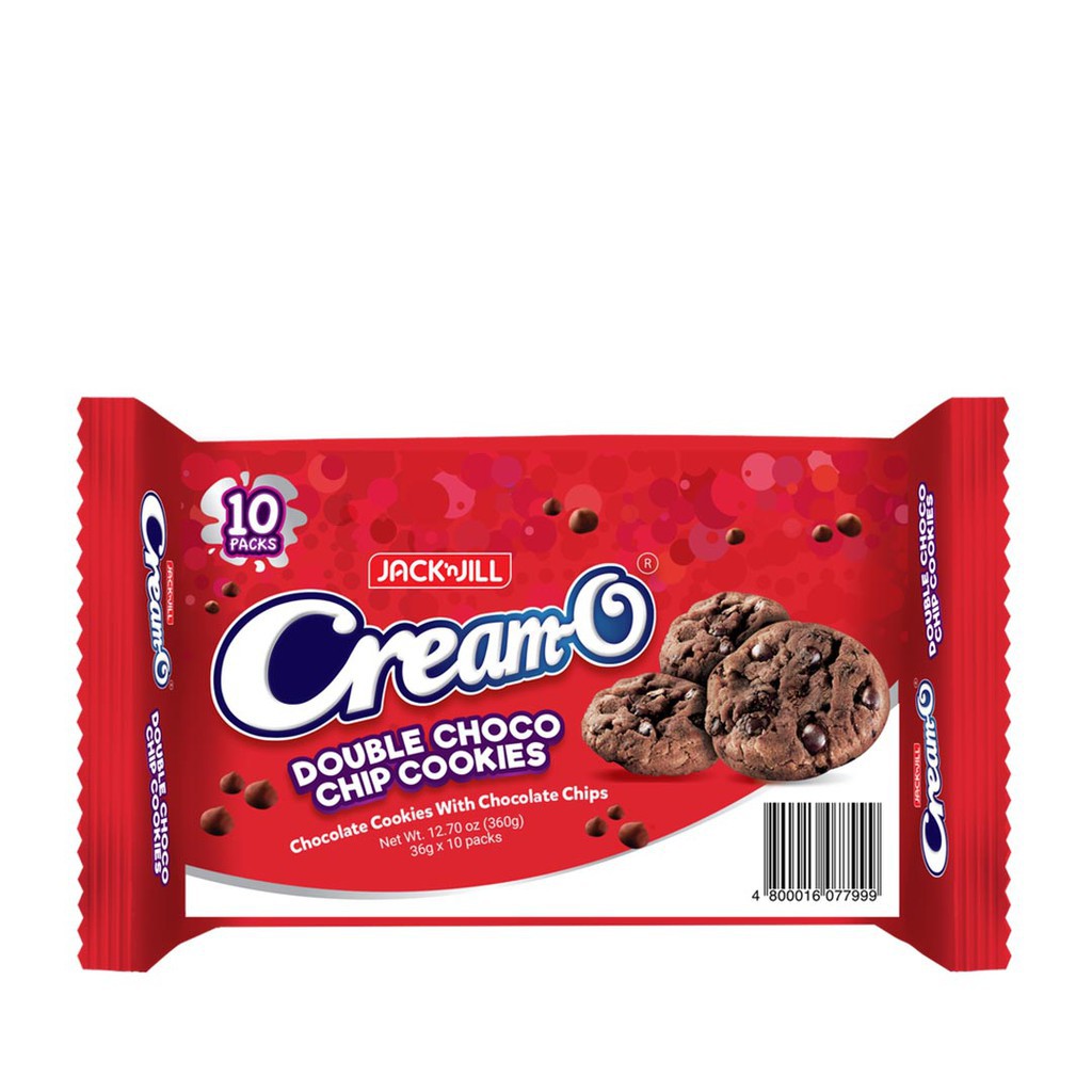 Cream-O Double Choco Chip Cookies 36g Pack of 10 | Shopee Philippines
