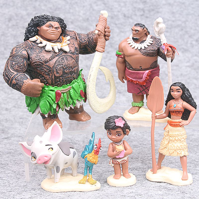 Moana 6 pcs Action Figures Dolls Figurines Party Toys Gift Cake Topper ...