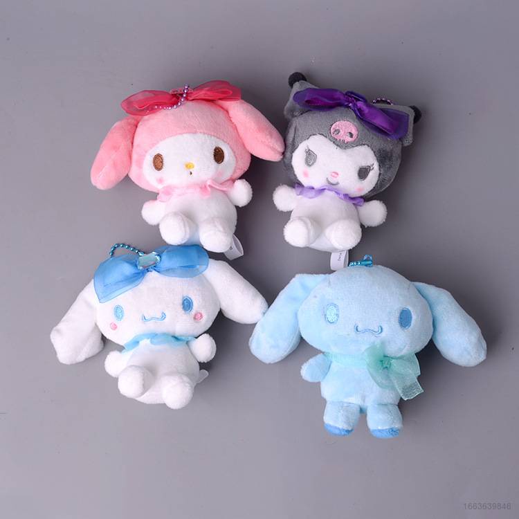 Ellen Sanrio Mini Dolls Cinnamoroll Kuromi Melody Plush Dolls Keychain ...