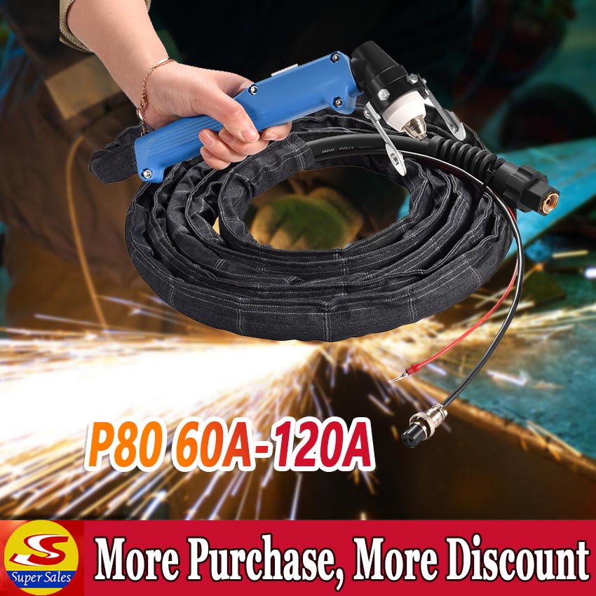 Premium P80 Plasma Cutting Torch Pilot Arc HF Metal Cutter 4m Air ...