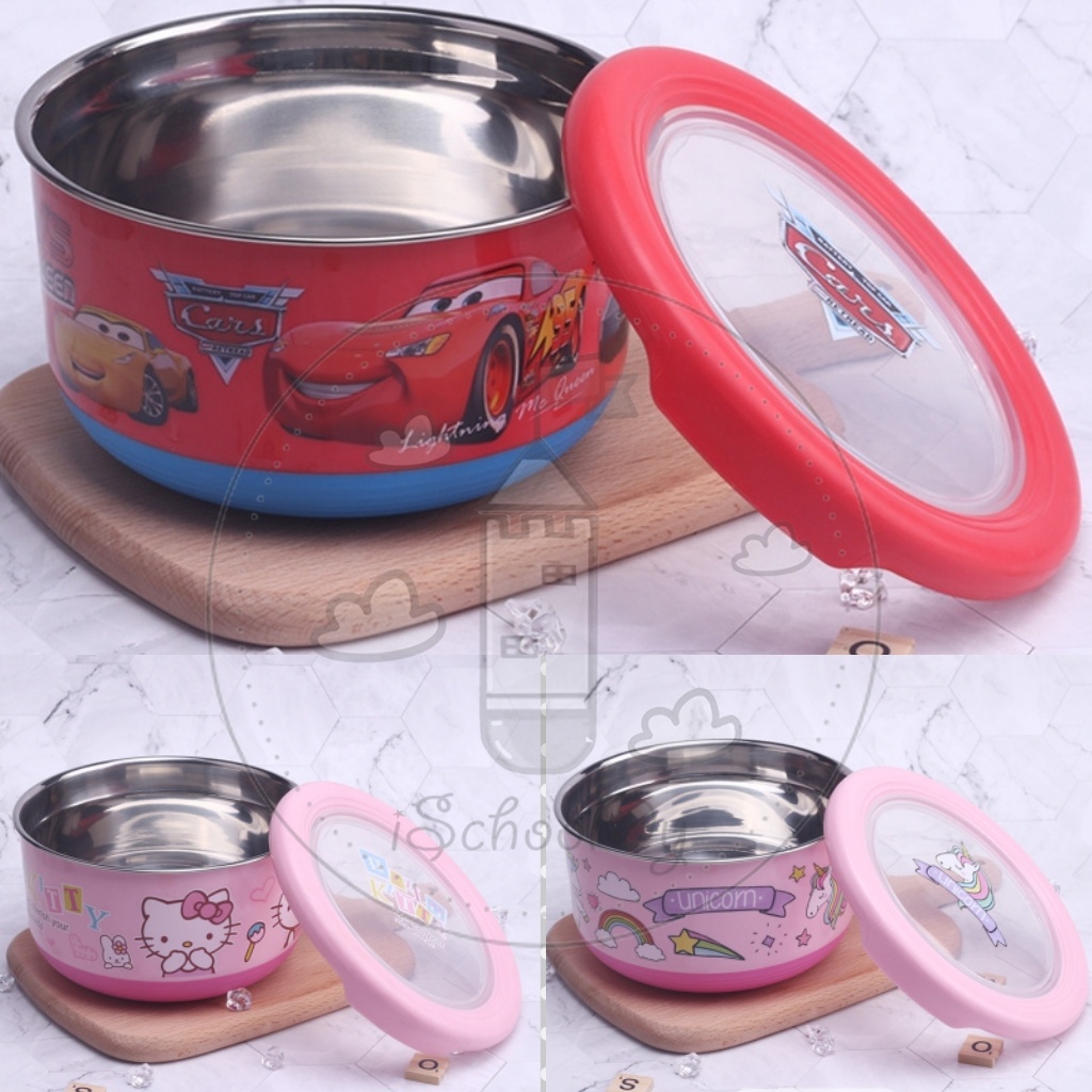 iSchoolDy Kids McQueen Hello Kitty Unicorn 304 Stainless Steel Cartoon ...