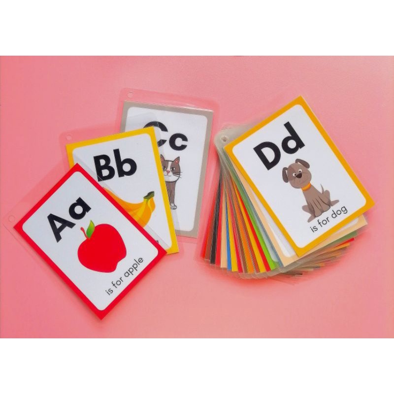 ALPHABET FLASHCARDS, Educational laminated Flashcards / Chart for kids | Shopee Philippines