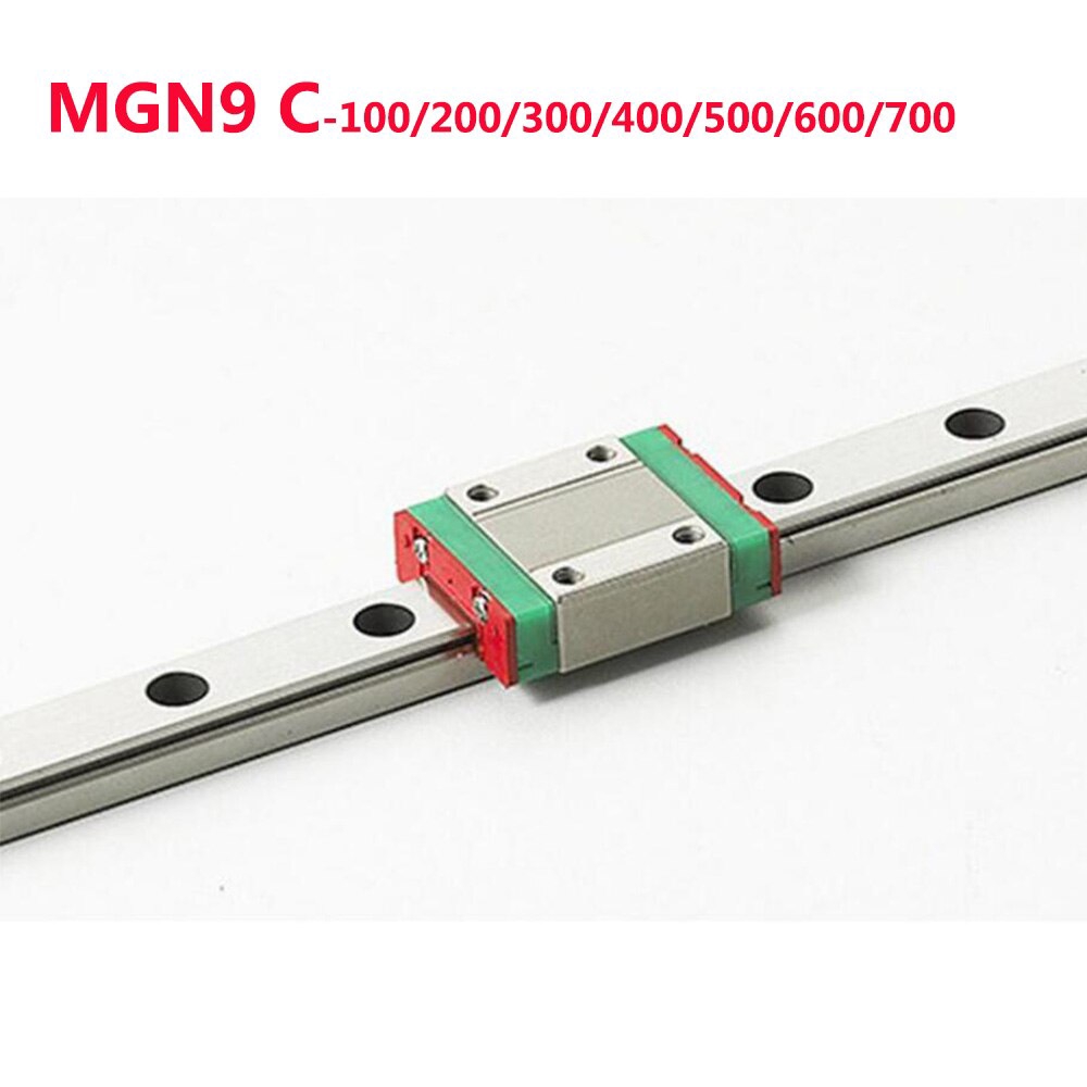 1PC MGN9 Linear Rail Guide Width 9mm Length 100 200 300 400 500 600 700 mm with 1PC Linear Block ...