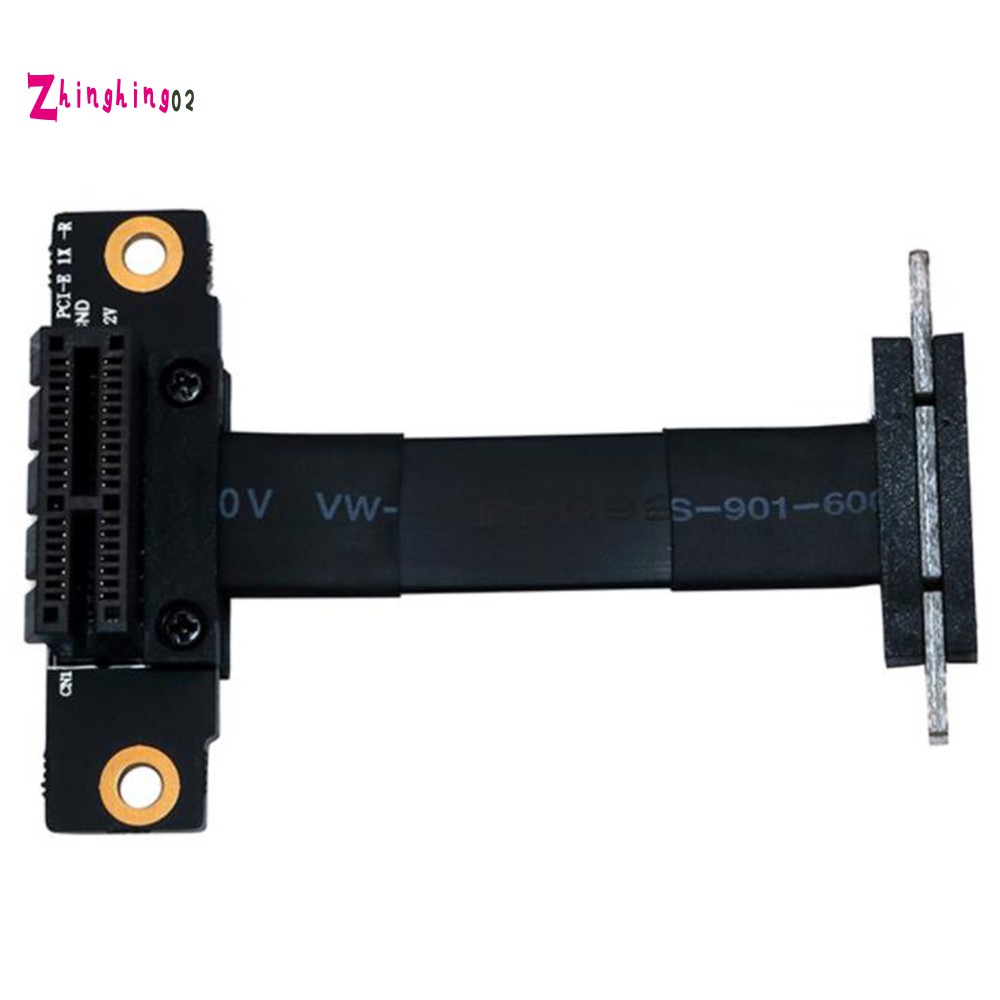 ★zhinghing02★ PCIE X1 Riser Cable Dual 90 Degree Right Angle PCIe 3.0 ...