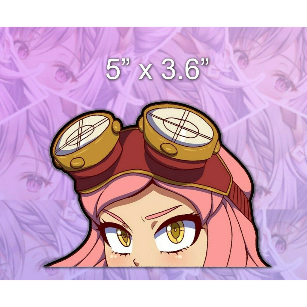 Mei Hatsume Peeking Anime Waifu Ecchi Anime Slap On Vinyl Sticker Car ...