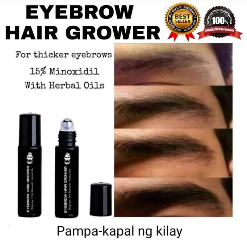 Eyebrow Hair Grower 10ml | Pampa-kapal ng kilay Minoxidil 15% with Hair Grower Oils | Shopee ...