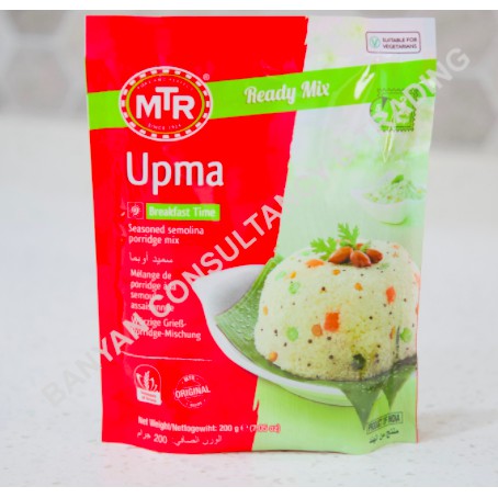 MTR Upma Instant Breakfast Mix / Seasoned Semolina Porridge Mix 200g ...