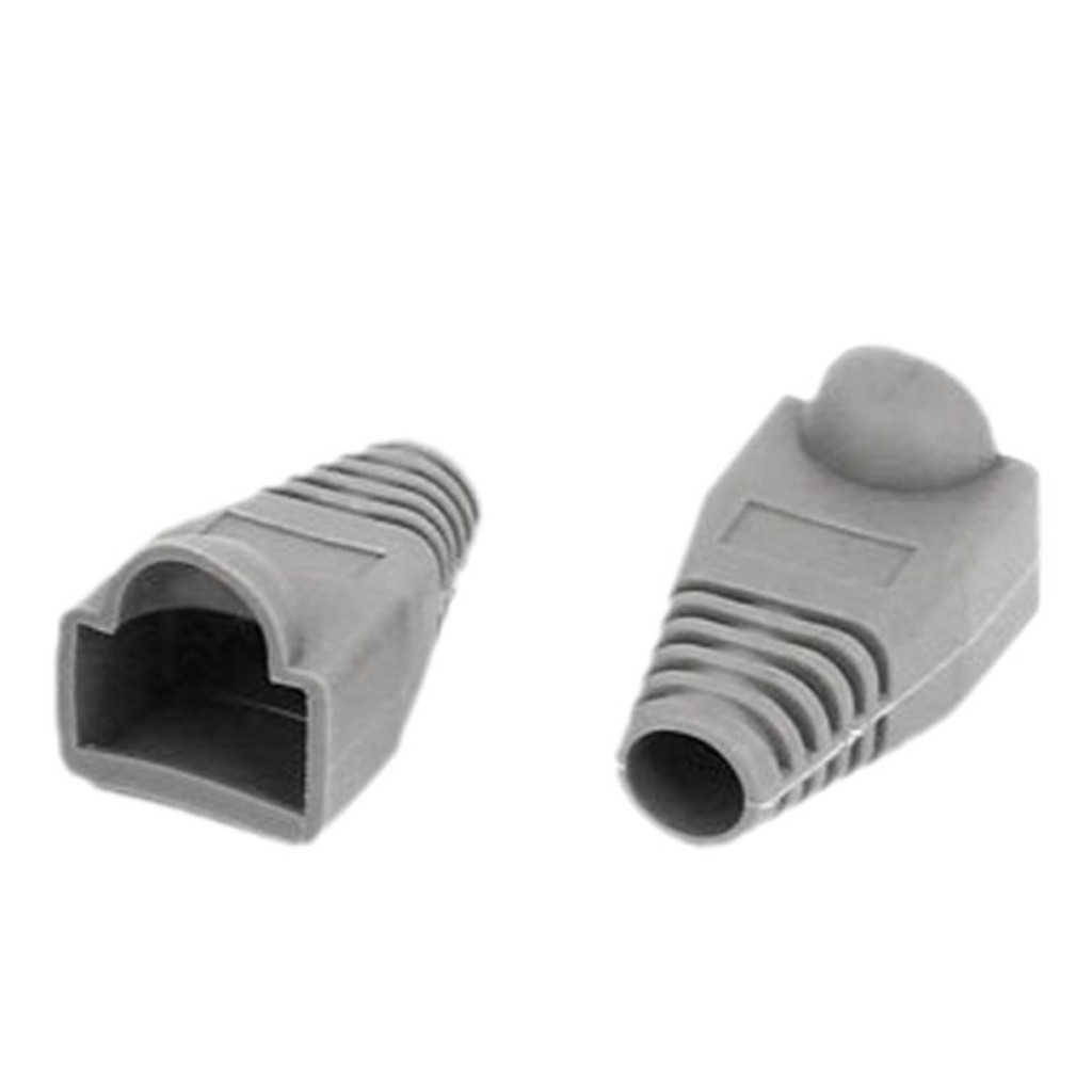 Allan 10pcs ,30pcs and 50pcs Ethernet Gray Rubber RJ45 Connector Boots ...