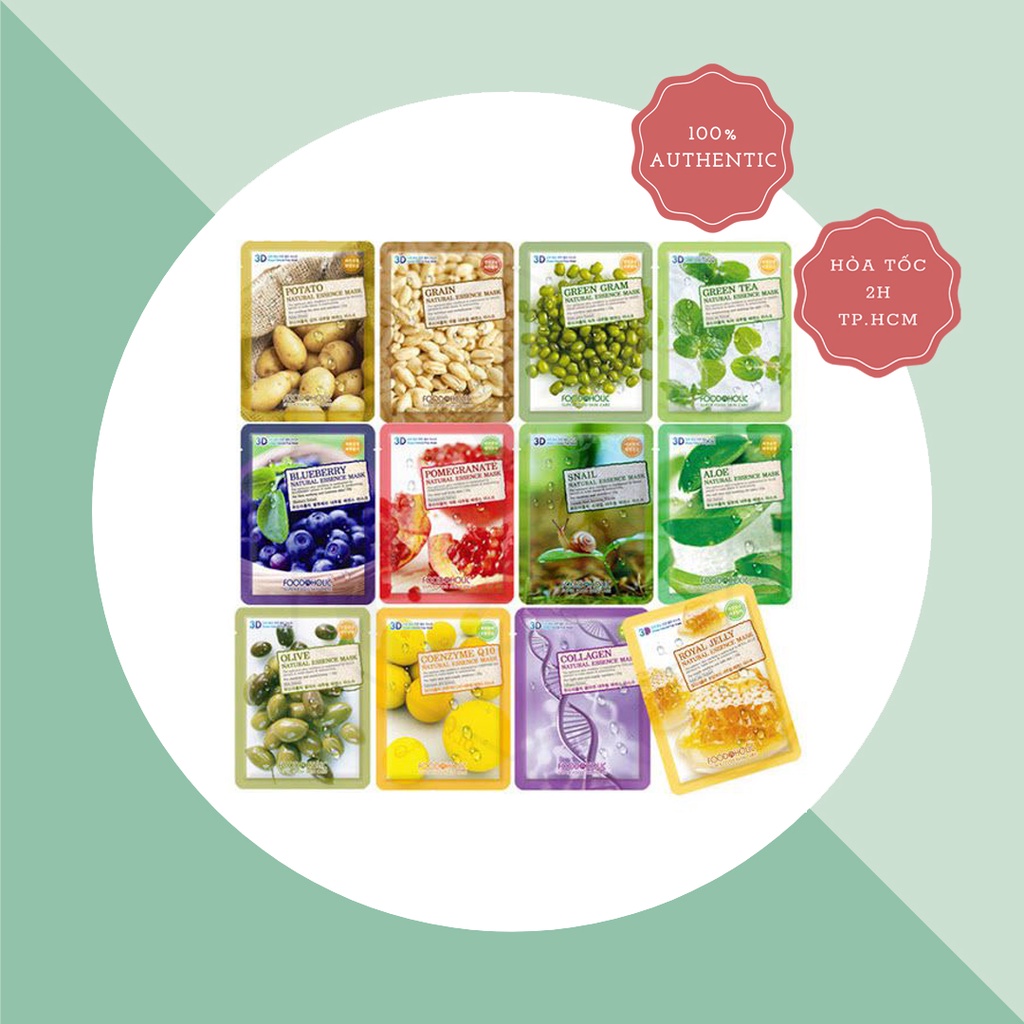 3d Foodaholic Shape Natural Pulp Mask | Shopee Philippines