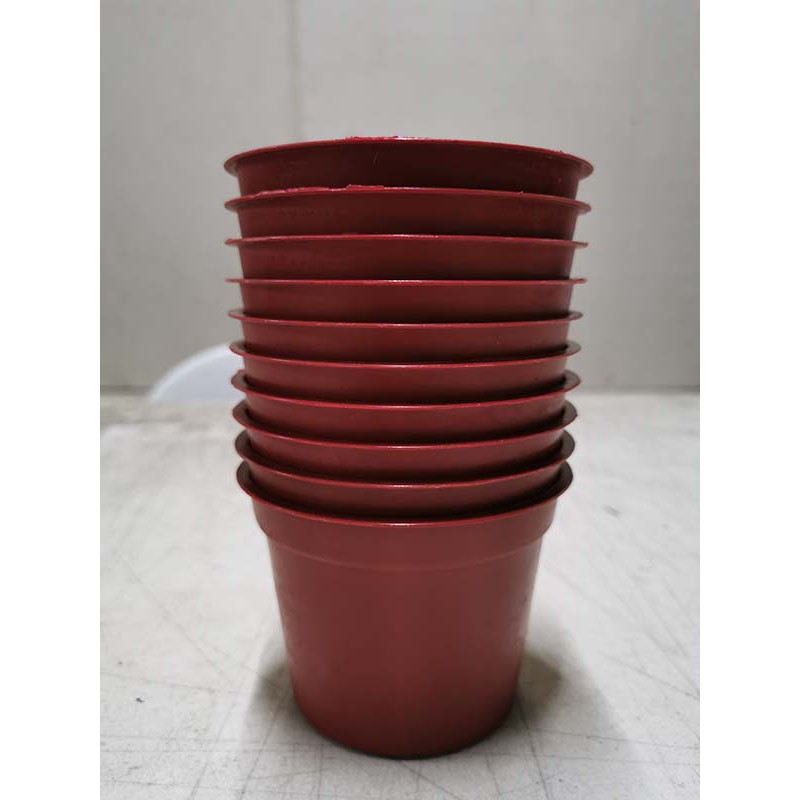 ARNETH RED ROUND POT / PLANT POTS / POTS FOR PLANTS 10 PCS | Shopee ...