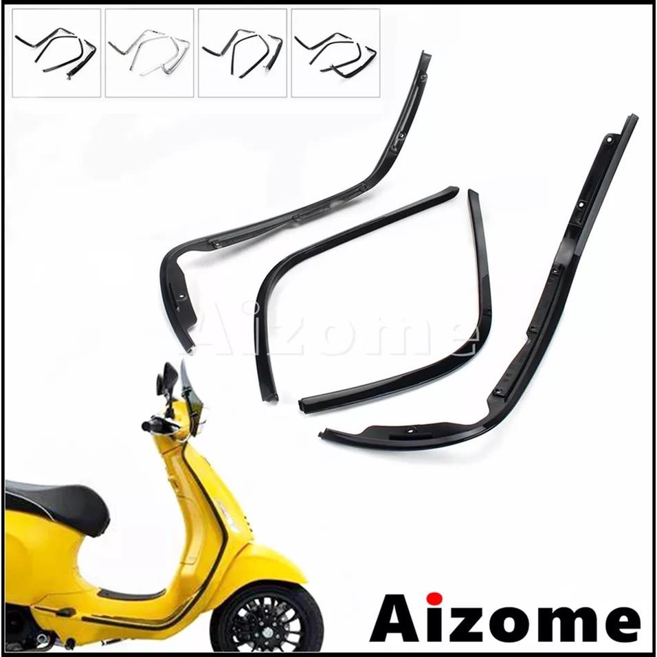 Gloss Black Motorcycle Plastic Frame Trim Upper Lining Shield Bottom ...