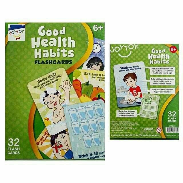 FS 559 Good Health Habits Educational Flashcards | Shopee Philippines