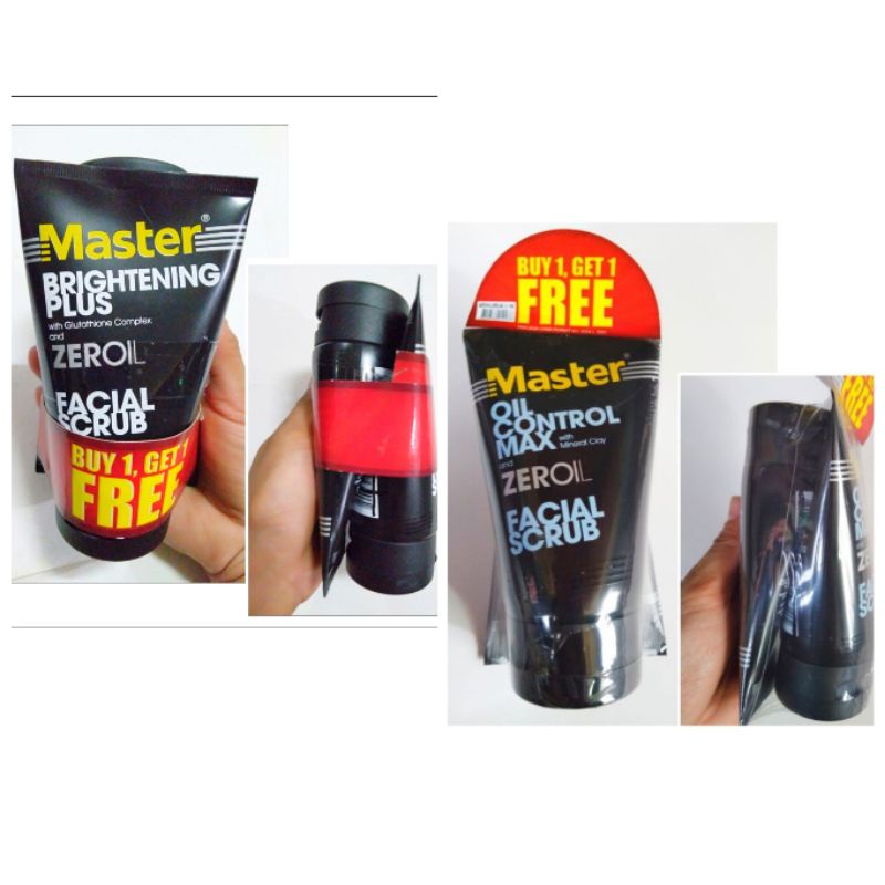 Buy1 Take 1 Master Oil Control Max / Brightening Plus Facial Scrub 100g ...
