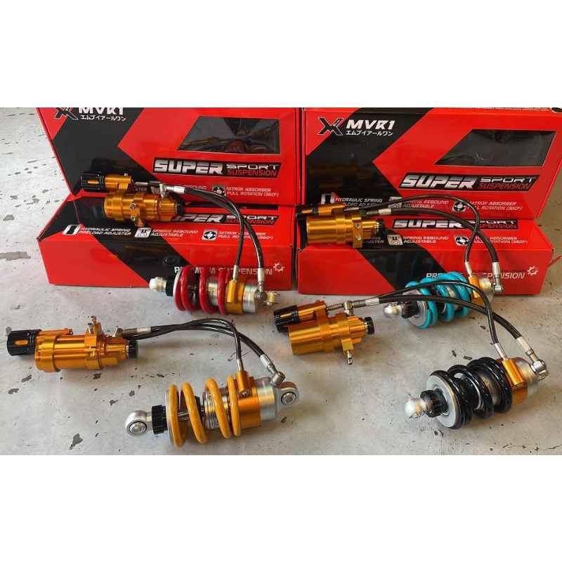 MVR1 MONOSHOCK FULL ADJUSTABLE DUAL CANISTER (205MM) FOR SNIPER 150/155 ...