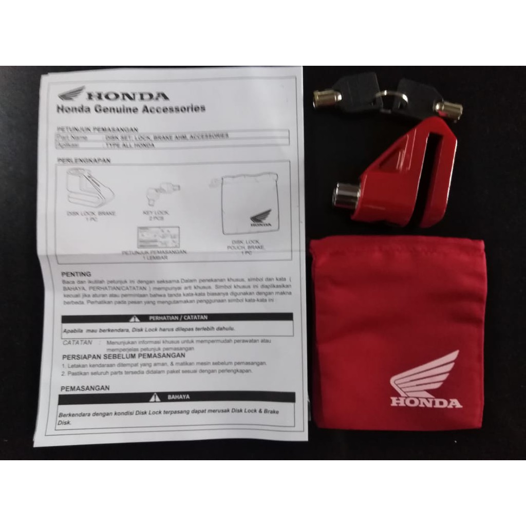 Original Honda Motorcycle Disc Lock (dislock) | Shopee Philippines