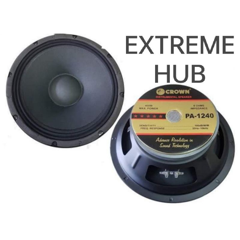 CROWN PA-1240 12" PROFESSIONAL INSTRUMENTAL SPEAKER 400W | Shopee ...