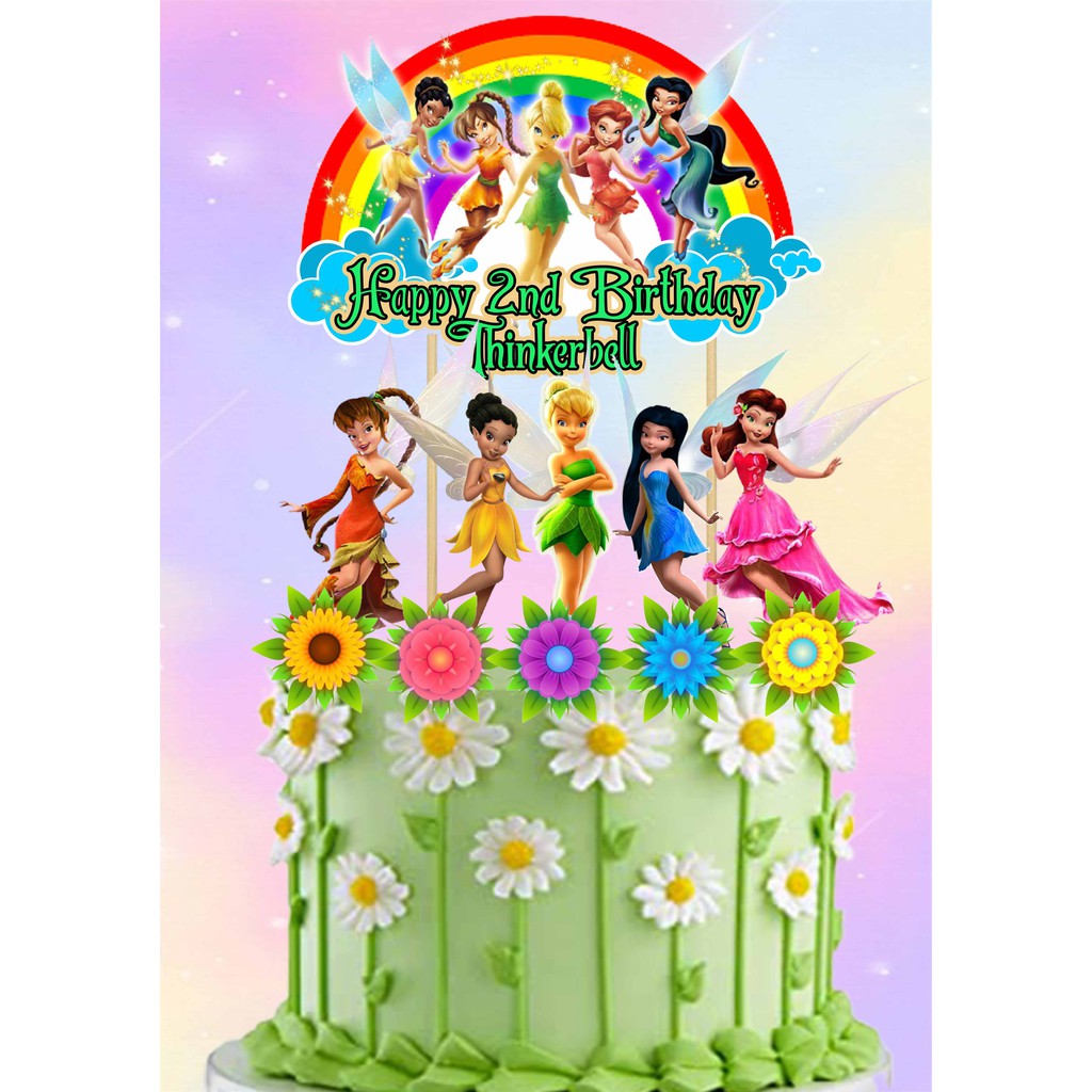TINKER BELL THEME Cake topper (D2) | Shopee Philippines