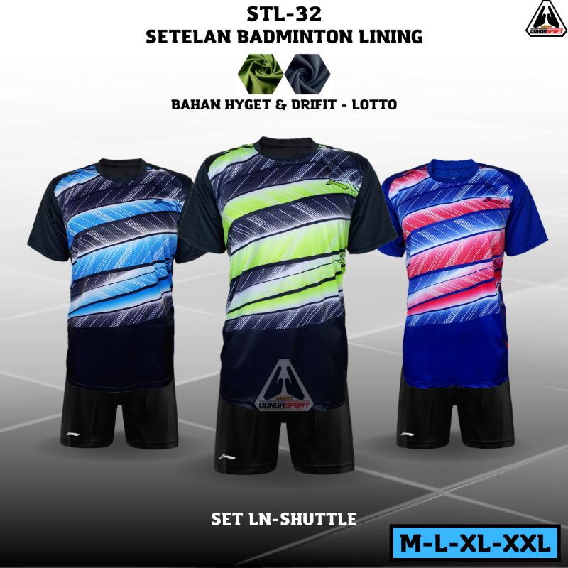 Stl-32 SET LN SHUTTLE FLASH Suit BADMINTON SINGLET Adult JERSEY ...