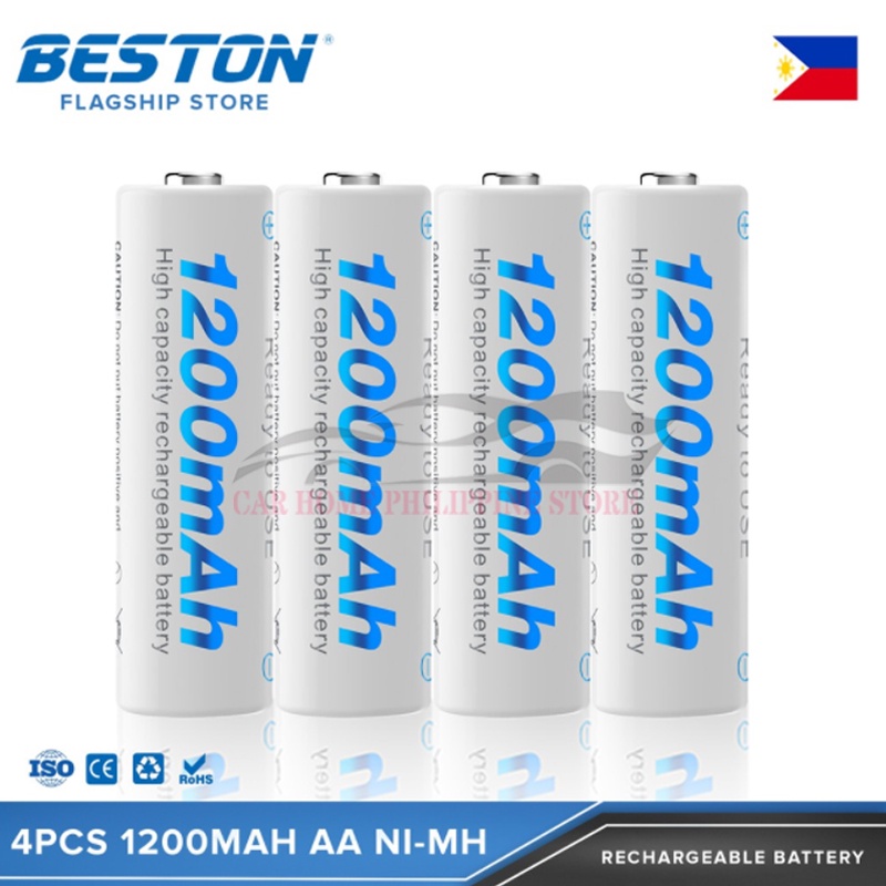 Beston AA 1200mAh Rechargeable Battery | Shopee Philippines
