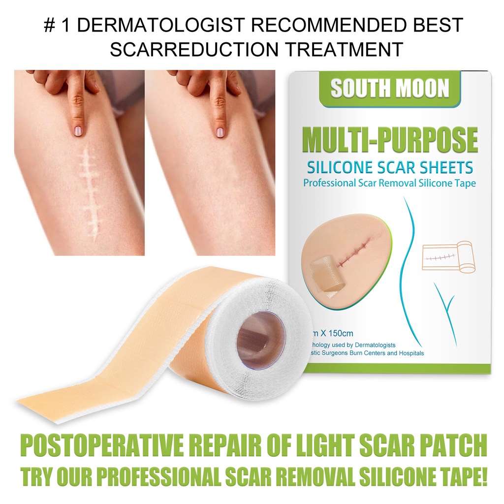 South Moon Silicone Scar Patch 1pcs（4*1.5m）Remove Acne Burn Treatment ...