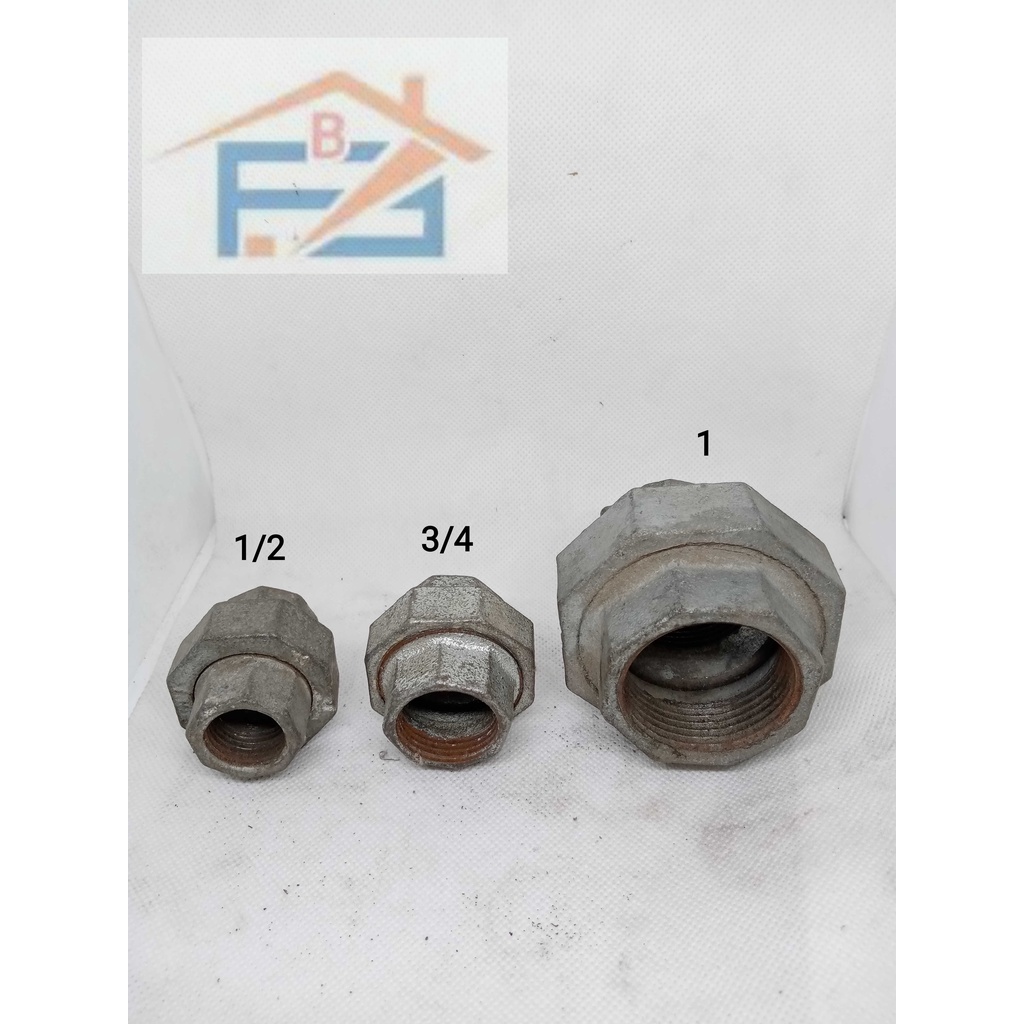 GI Fittings Galvanized Union Patente 1/2" 3/4" 1" 1 1/4" 1 1/2" 2 ...