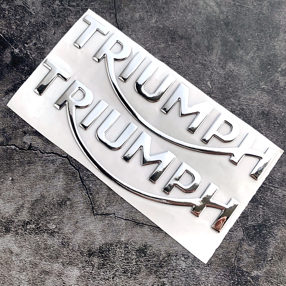 Triumph Motorcycle Logo Emblem Fuel Tank Label Stickers 3D Three ...