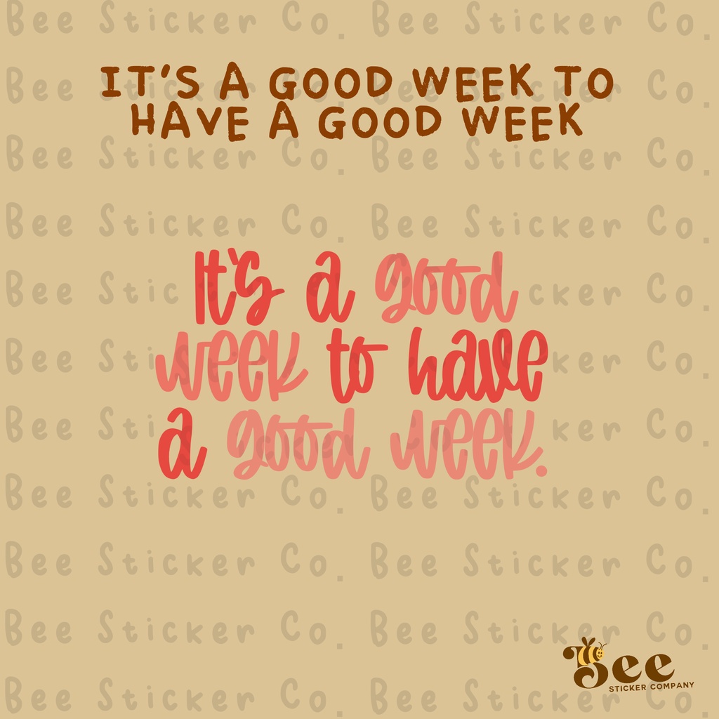 Bee Sticker Co. Week Premium Clear Vinyl Individual Sticker | Shopee ...