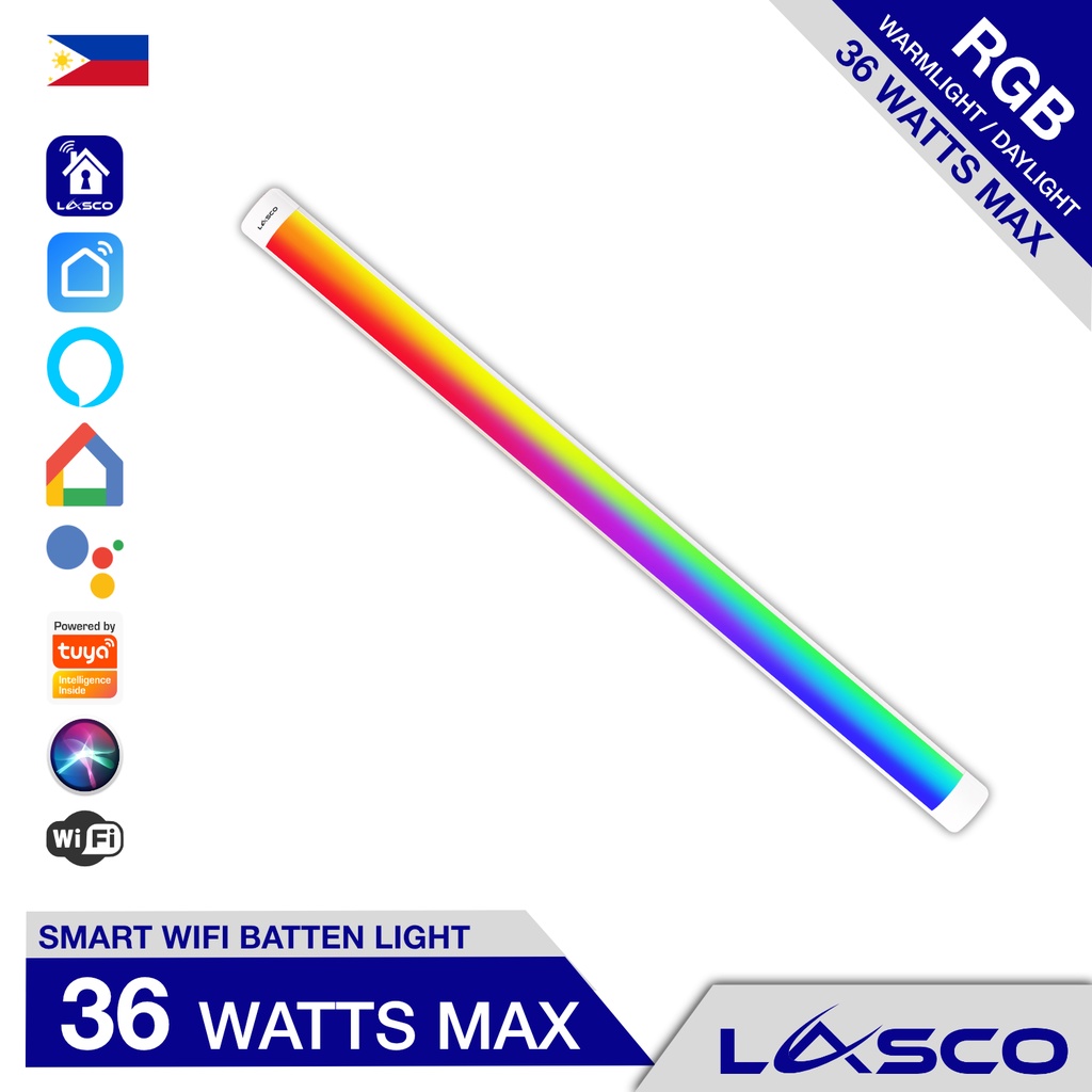 Lasco Wi-Fi Smart Home Lighting Smart Batten Light WIFI Light RGB ...