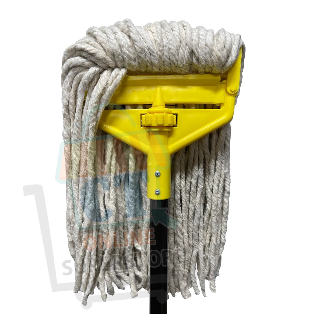 Mop Set - Colored Aluminum Mop Handle 4ft with Cotton Yarn Loop Mop ...
