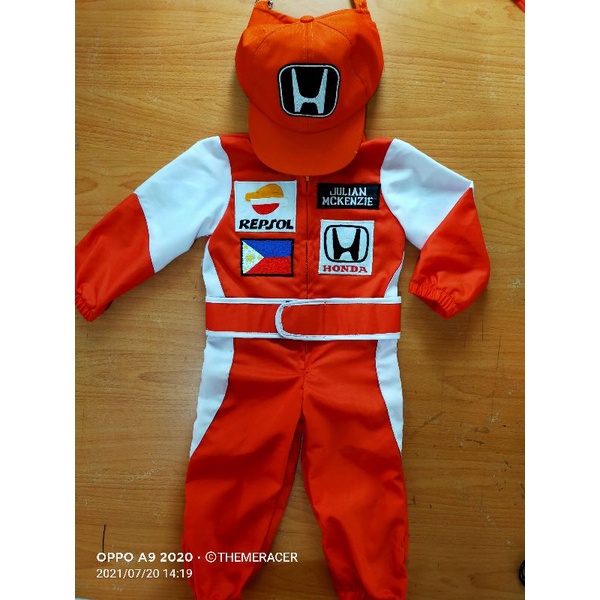 Motor racing costume FREE NAME 1-3yrs old for kids birthday outfit ...