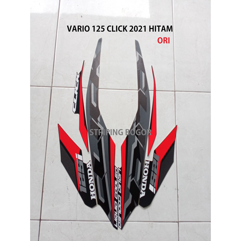 Honda Vario 125 Click 2021 Black Motorcycle Sticker Striping | Shopee ...