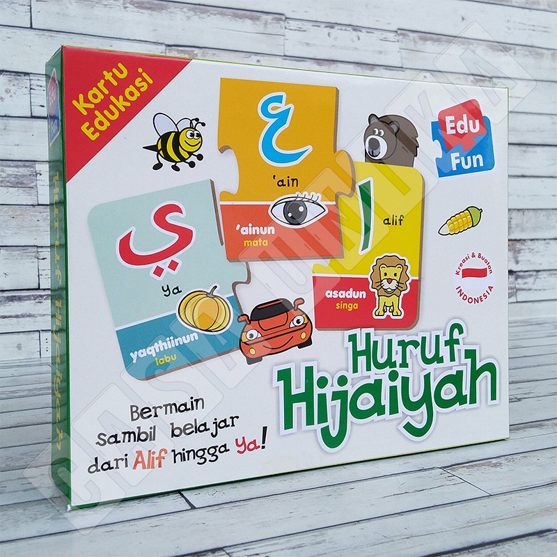 Puzzle Flashcard Arabic Letters EduFun Hijaiyah - Baby Educational Card ...