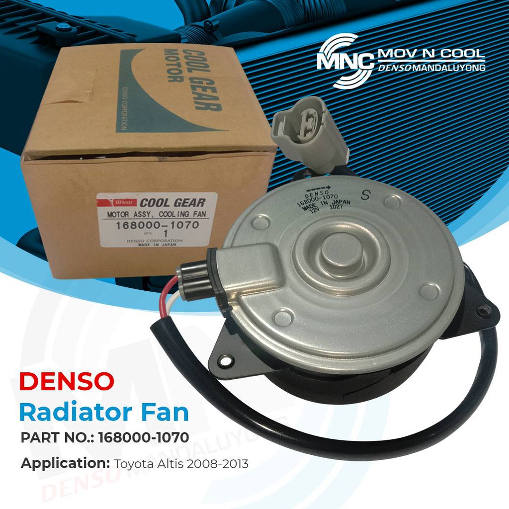 Denso Cool Gear Radiator Fan Motor For Toyota Altis 2008-2012 (168000 ...