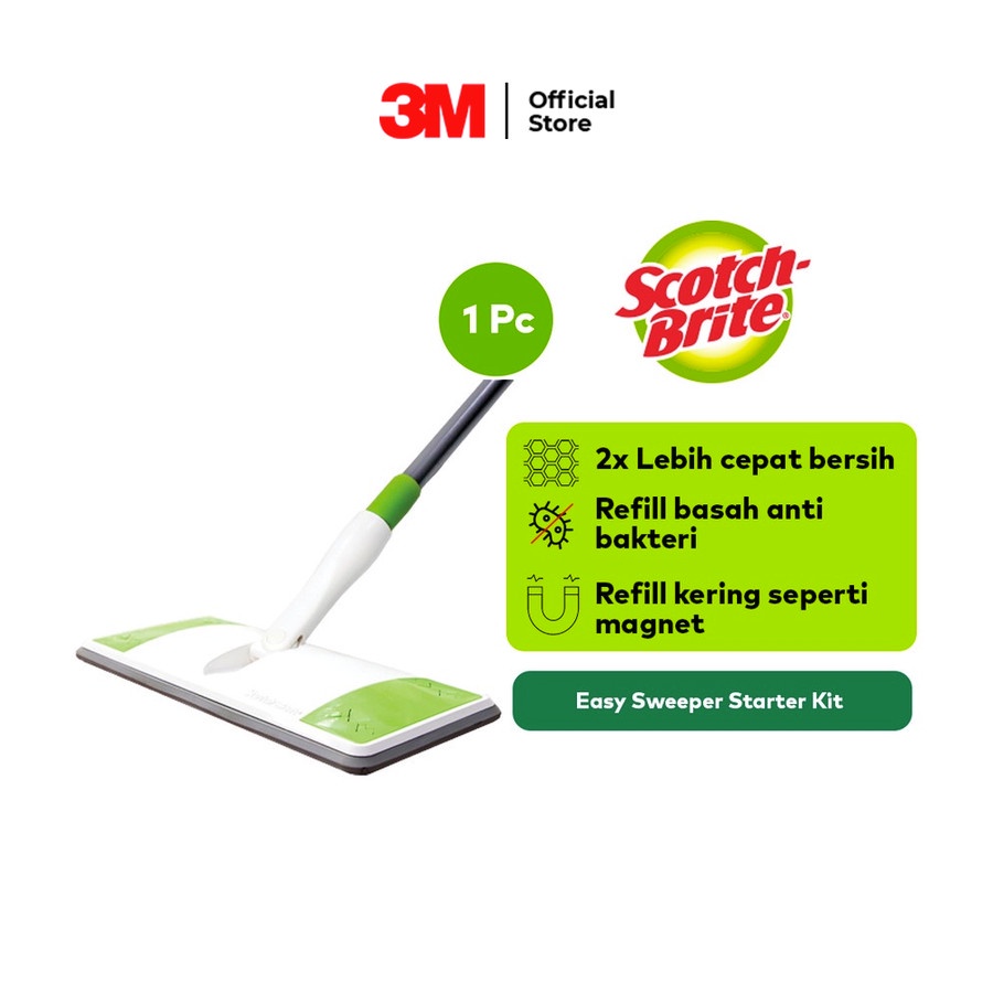 Scotch Brite 3M Easy Sweeper Multifunction Broom with Refill | Shopee ...